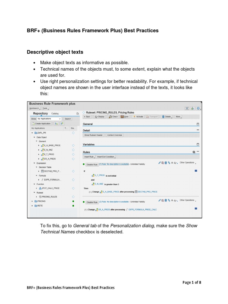 BRF+ Best Practices | PDF | Control Flow | Databases