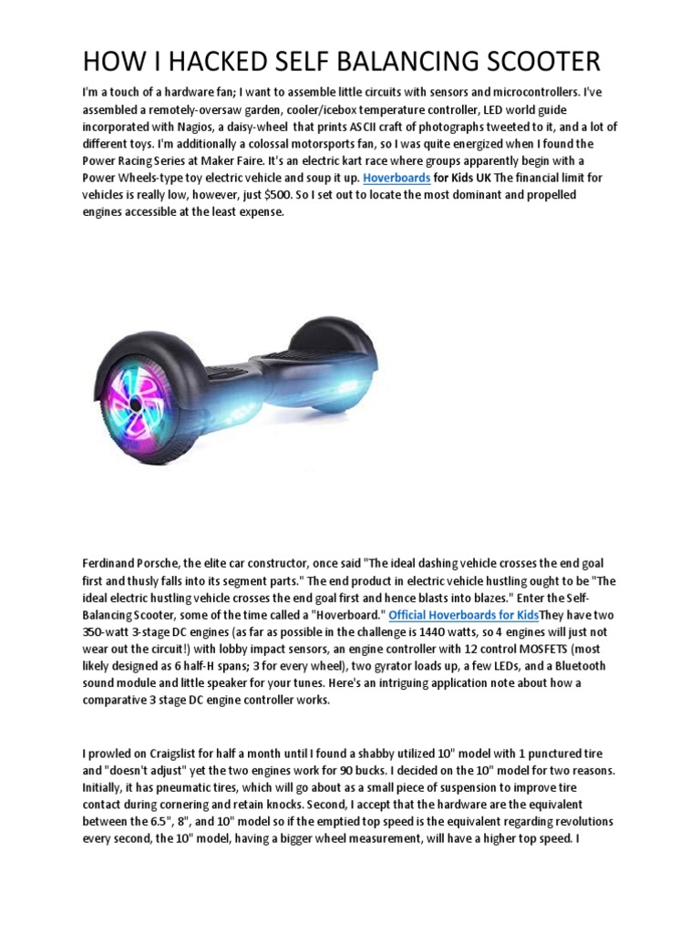 Hacking a Self-Balancing Scooter | PDF | Electrical Engineering | Computing