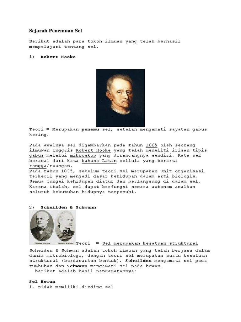 Sejarah Penemuan Sel Pdf