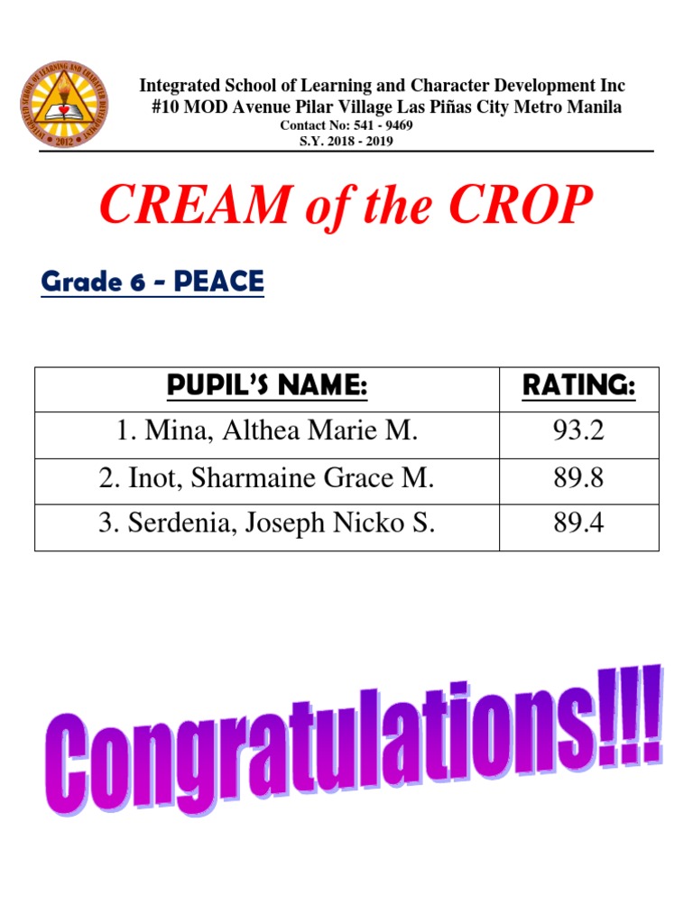 Cream of The Crop 2015 | PDF
