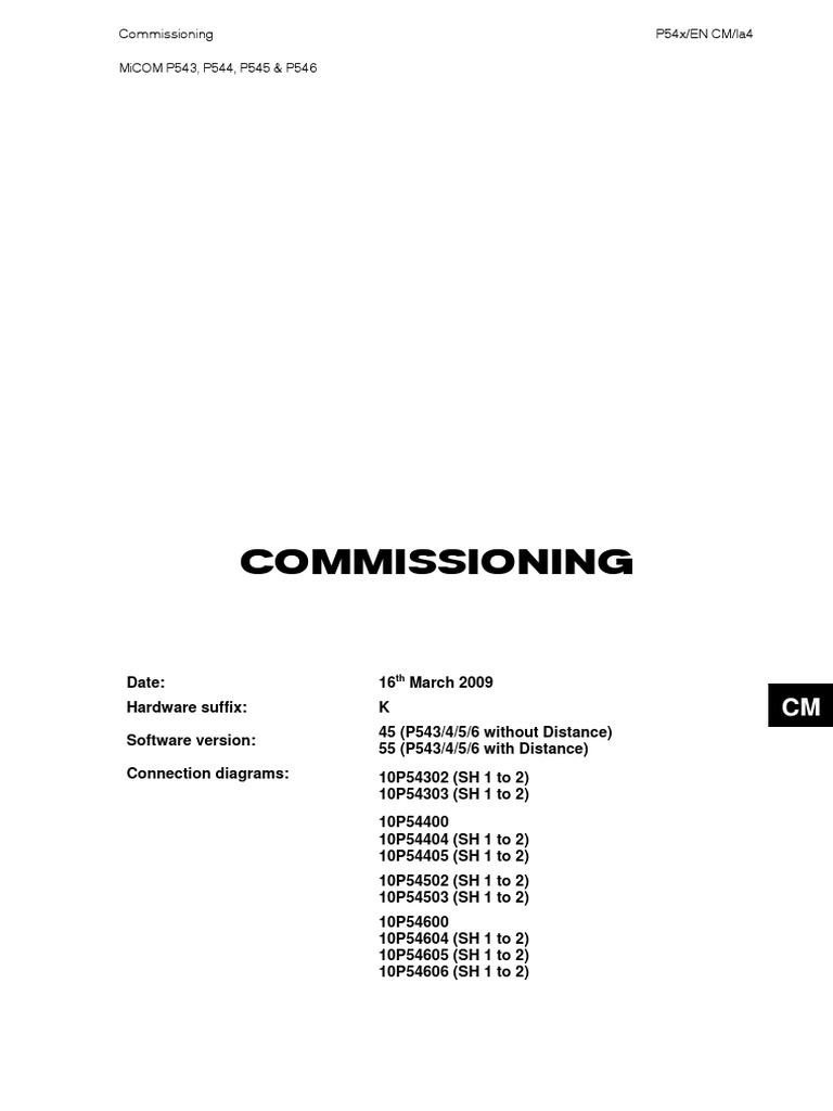P54x en Commissioning | PDF | Relay | Bit