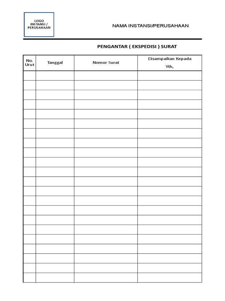 Contoh Blanko Surat Ekspedisi | PDF