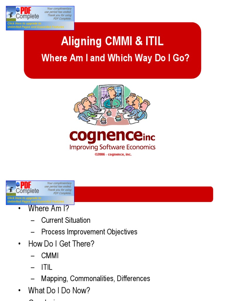 Aligning CMMI & ITIL: Where Am I and Which Way Do I Go? | PDF | Itil ...