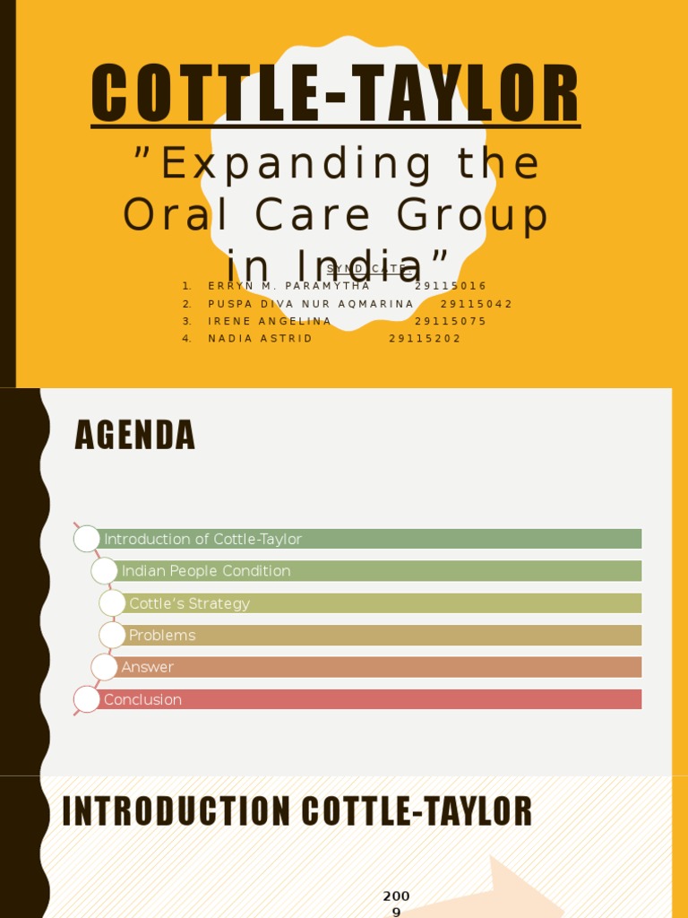 Cottle-Taylor: ”Expanding the Oral Care Group in India” | Oral Hygiene ...