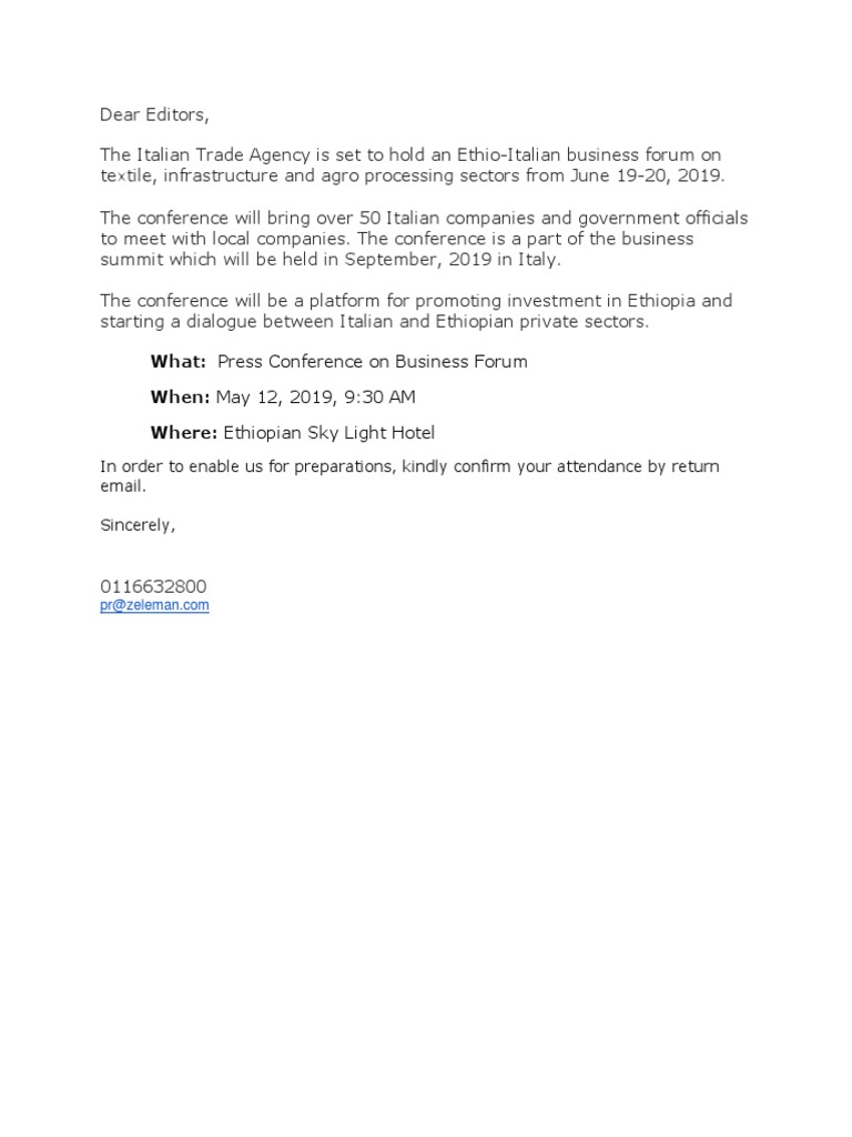 Media Invitation | PDF