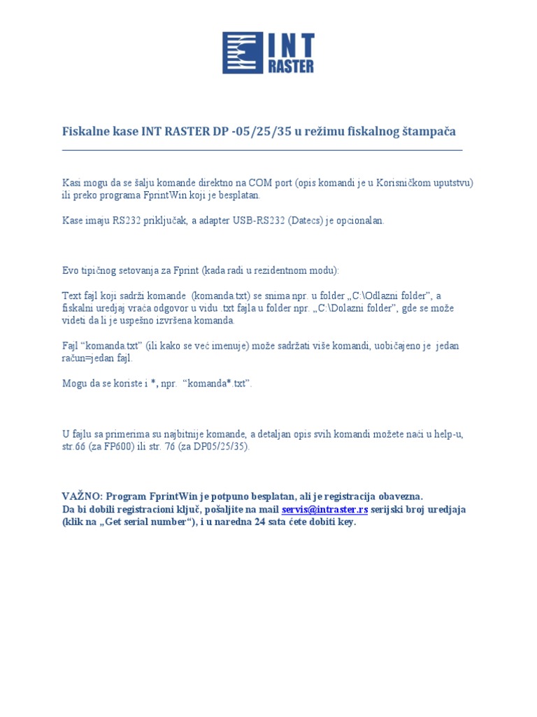 Kratko Uputstvo | PDF