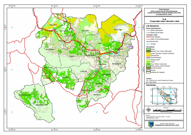 Peta Penggunaan Lahan Kab Lahat | PDF