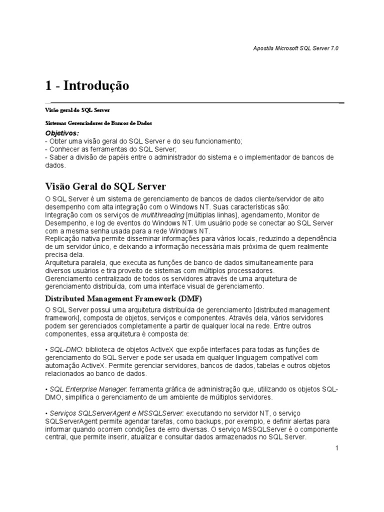 Apostila SQL | PDF | Business