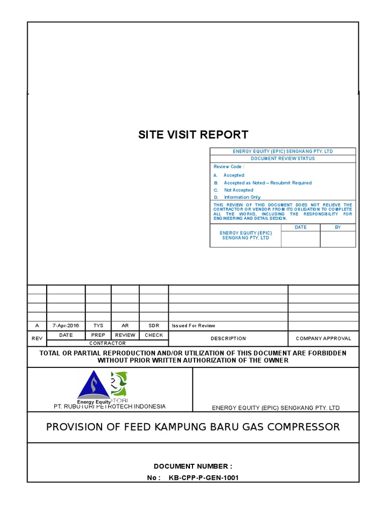 Kampung Baru Gas Compressor Site Visit | PDF | Power Station | Gas ...