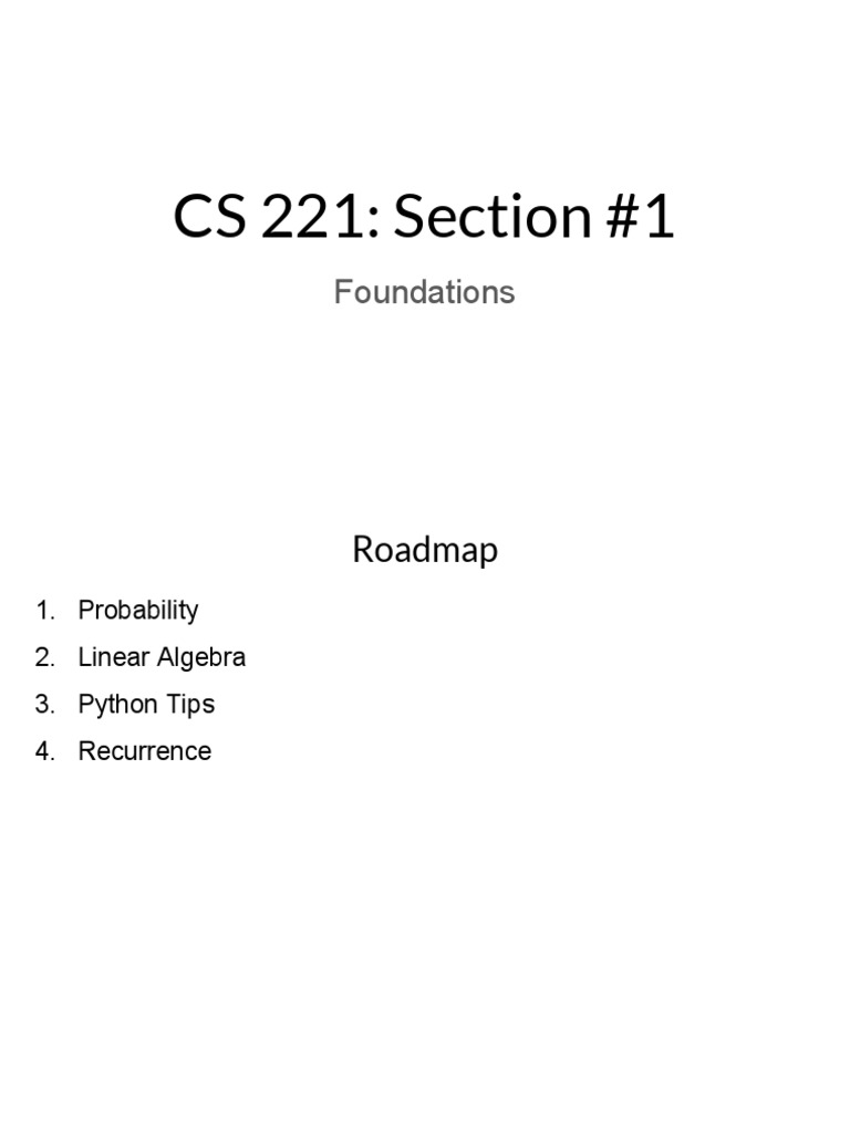 CS 221 Foundations | PDF | Teaching Methods & Materials