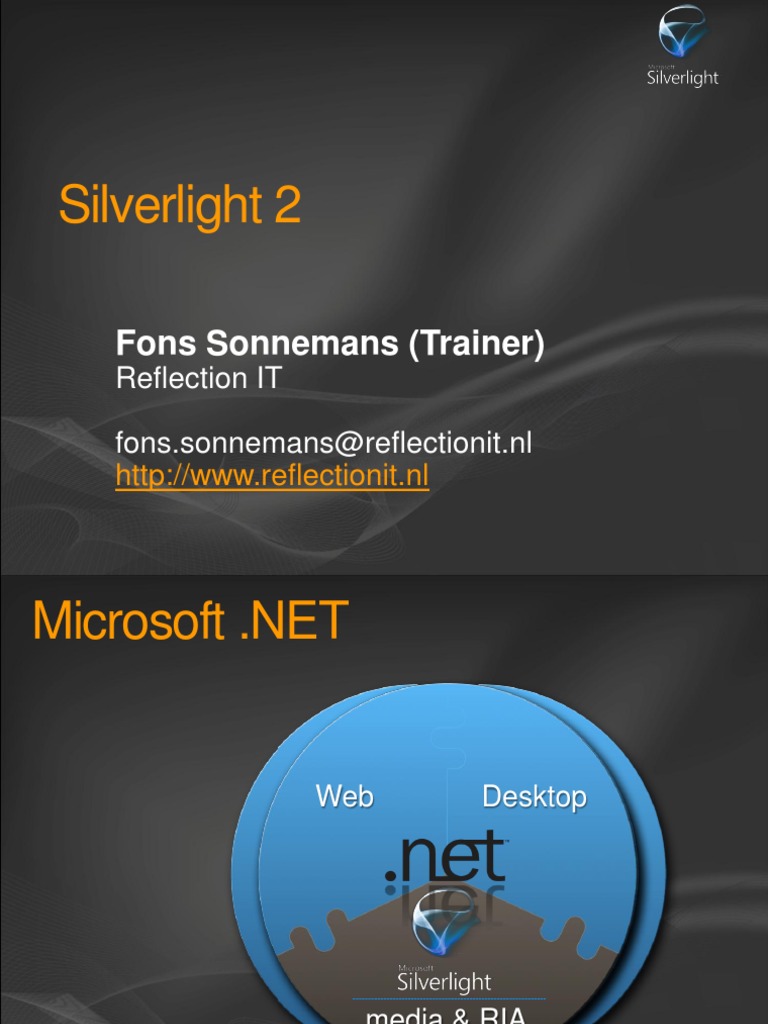 Silverlight 2: Fons Sonnemans (Trainer) | PDF | Extensible Application Markup Language ...