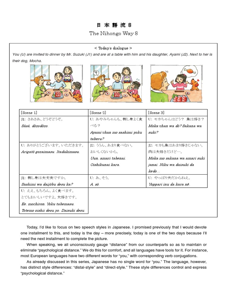 8 8 8 8 The Nihongo Way 8 | PDF | Verb | Japanese Language