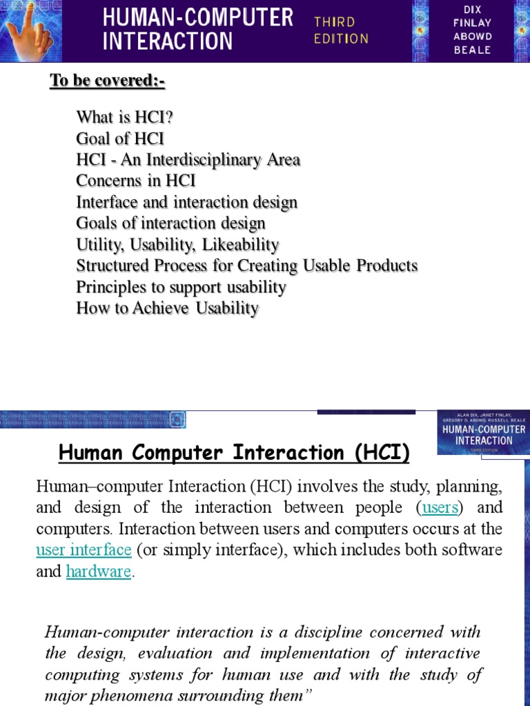 HCI Inro | PDF | Human–Computer Interaction | Usability