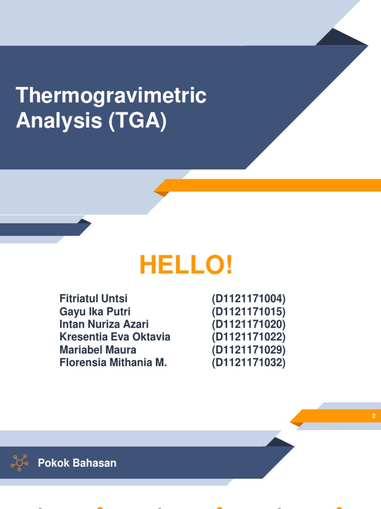 Analisis Termogravimetri (TGA) dan Aplikasinya | PDF