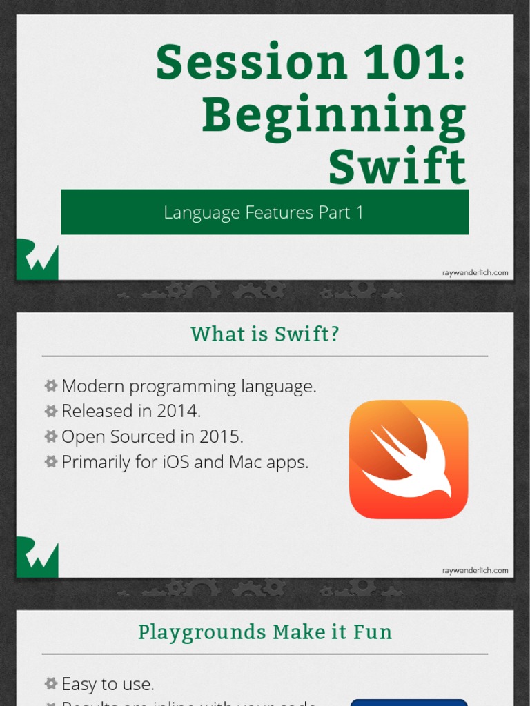 Slides 101 Beginning Swift | PDF