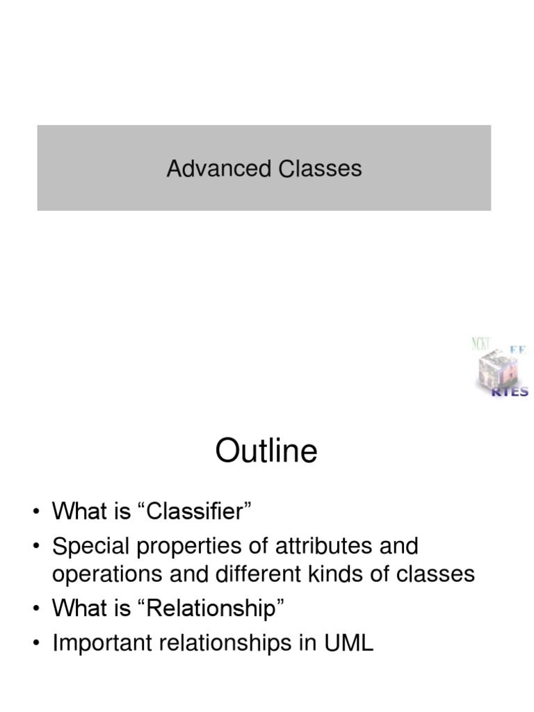 Uml Advanced Classes | PDF | Class (Computer Programming) | Parameter (Computer Programming)