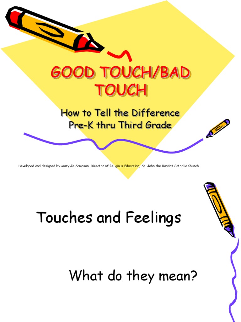 Good Touch/Bad Touch: How To Tell The Difference Pre-K Thru Third Grade ...