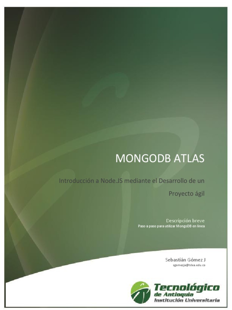 MongoDB Atlas | PDF | Mongo Db | Bases de datos