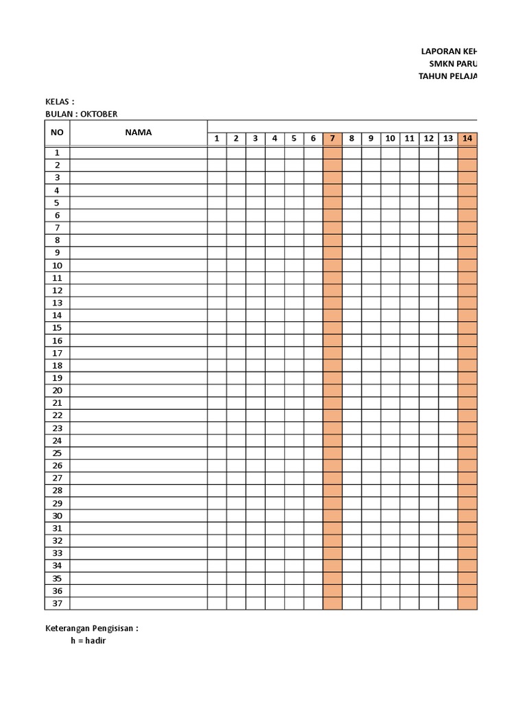 Laporan Rekap Absen Bulanan | PDF