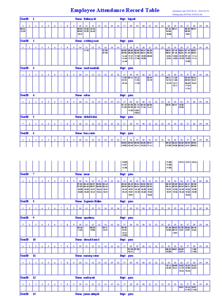 Attend Record | PDF