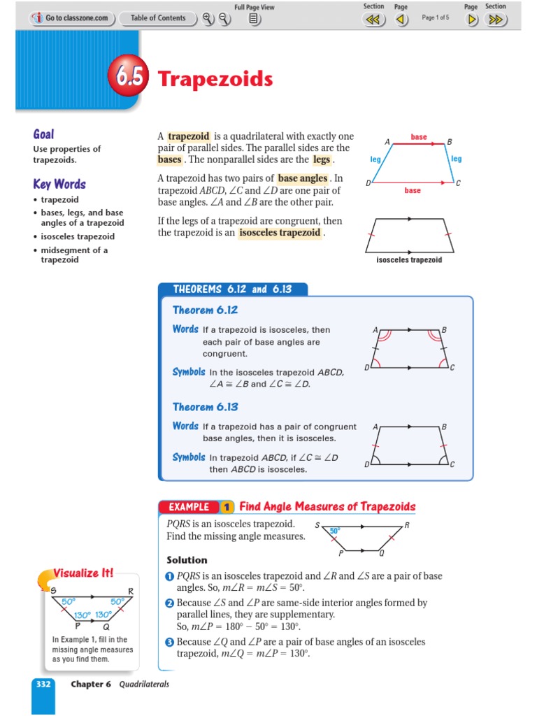 Trapezoids: Theorem 6.12 | PDF | Classical Geometry | Elementary Geometry