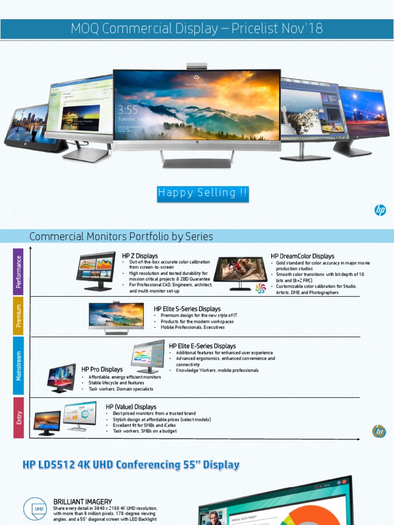 MOQ Displays Pricelist Nov'18 | PDF | Computer Monitor | Hdmi