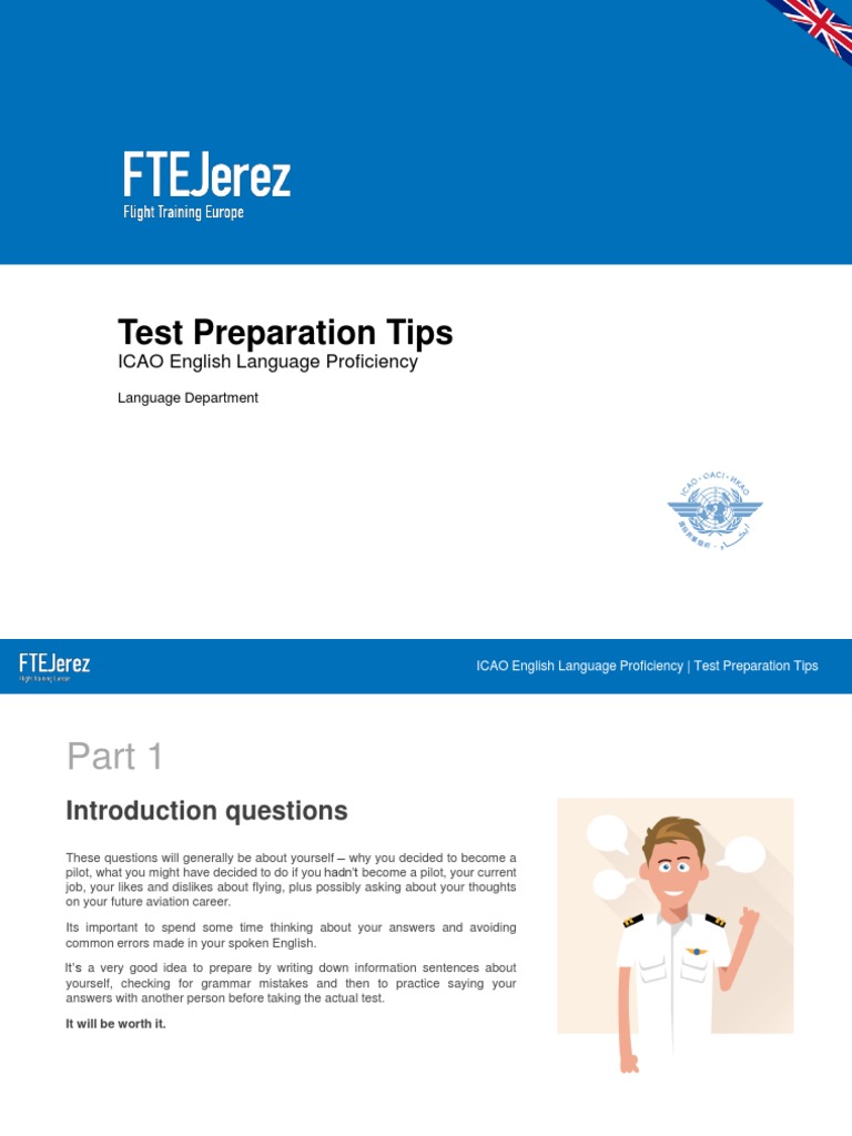 Test Preparation Tips: ICAO English Language Proficiency | PDF | Air ...