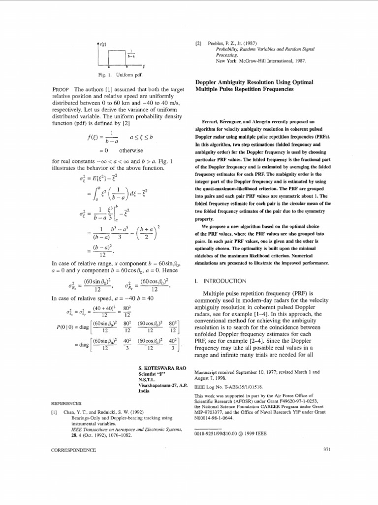 Probability, Random Variables and Random Signal Processing | PDF | Probability Density Function ...