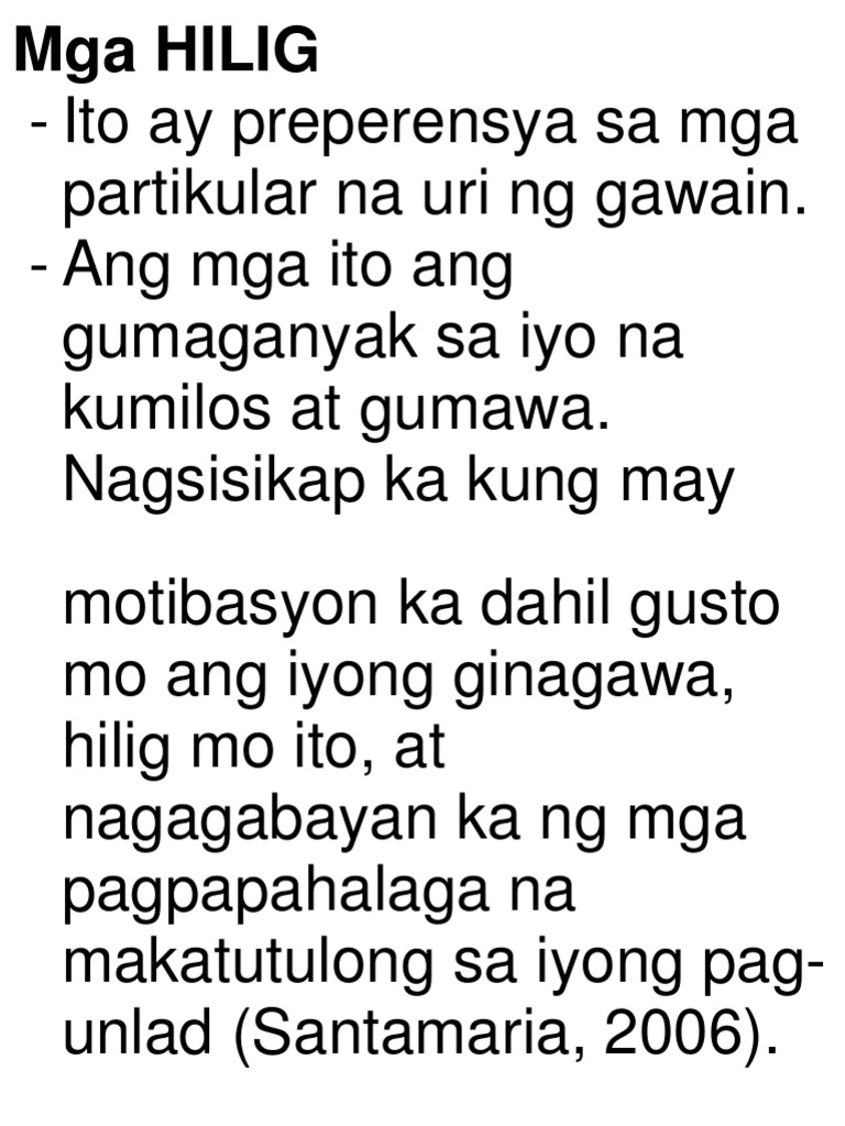 Mga HILIG | PDF