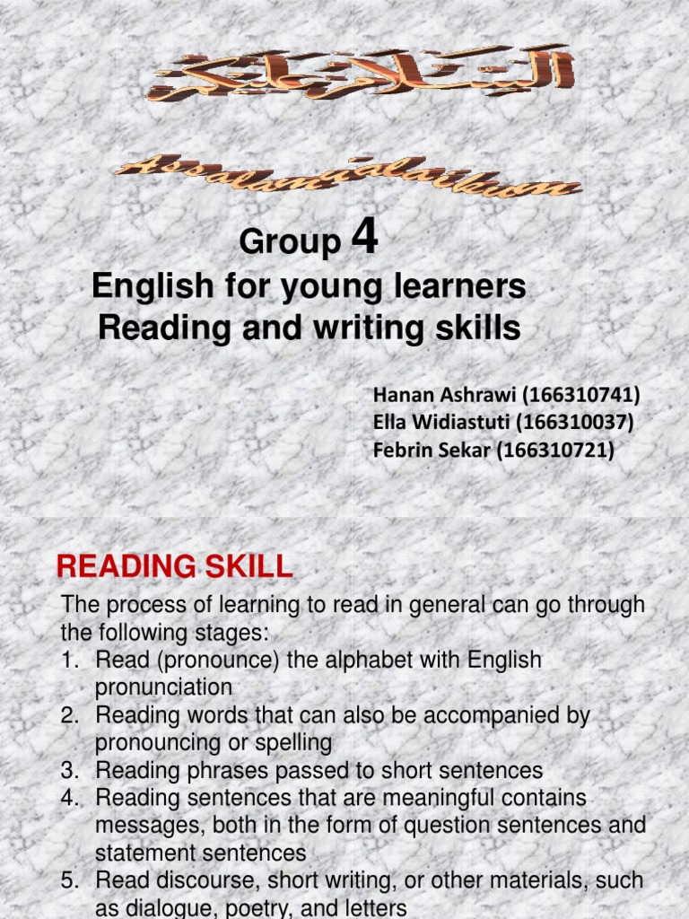 English For Young Learner | PDF | Reading Comprehension | English Language