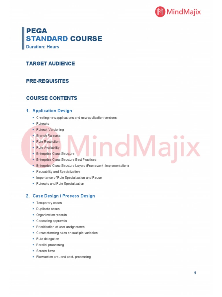 Standard: Pega Course | PDF | Databases | Application Software