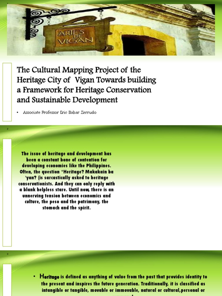 Vigan's Cultural Mapping Project | PDF | Conservation Biology ...