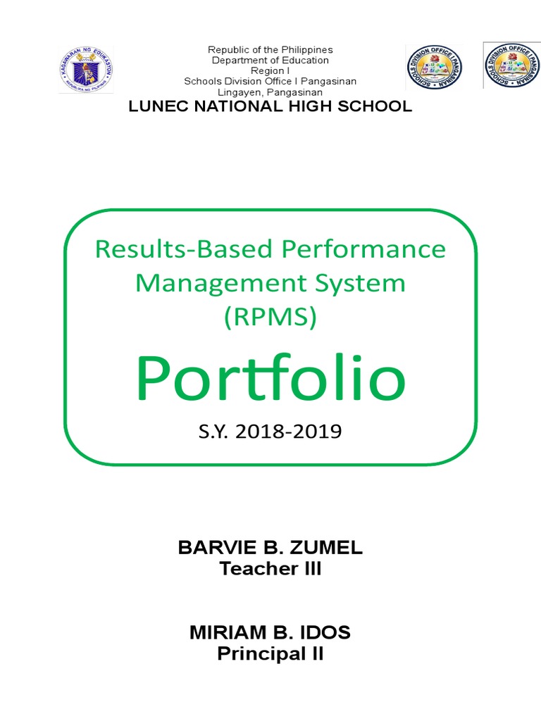 Results-Based Performance Management System (RPMS) : Portfolio | PDF