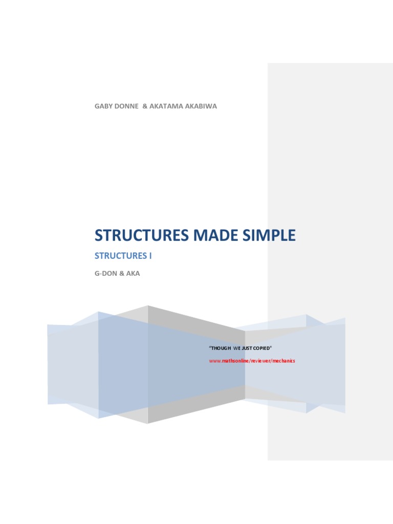 Structures Made Simple | PDF | Truss | Beam (Structure)