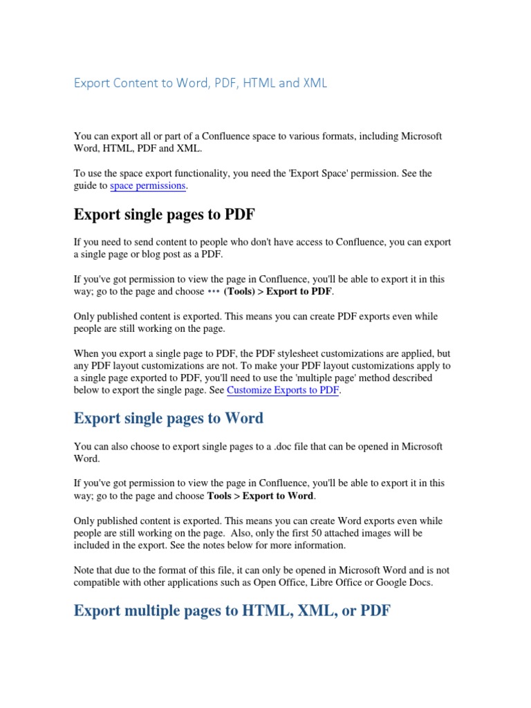 Export Content To Word | PDF | Microsoft Word | Html