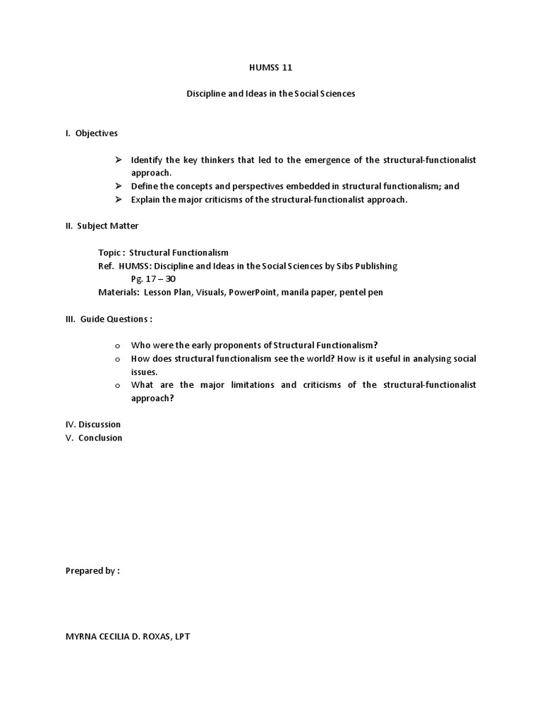 HUMSS 11 Lesson Plan | Marxism | Social Sciences