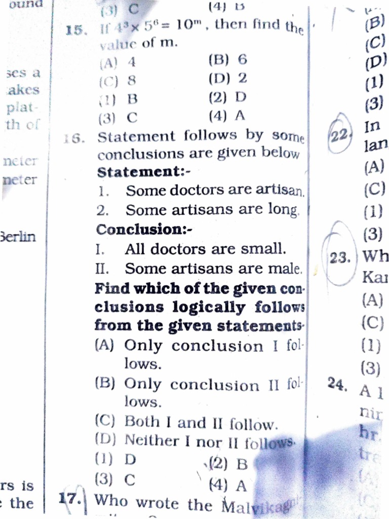 Logical Conclusions from Statements | PDF