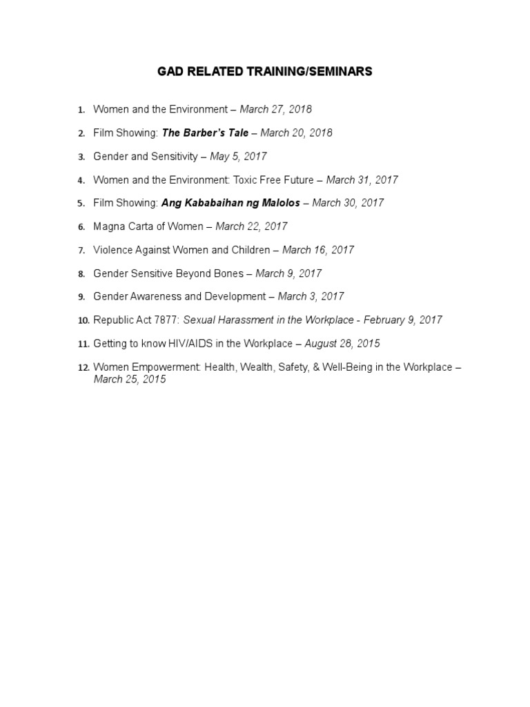 Gad Related Training PDF | PDF