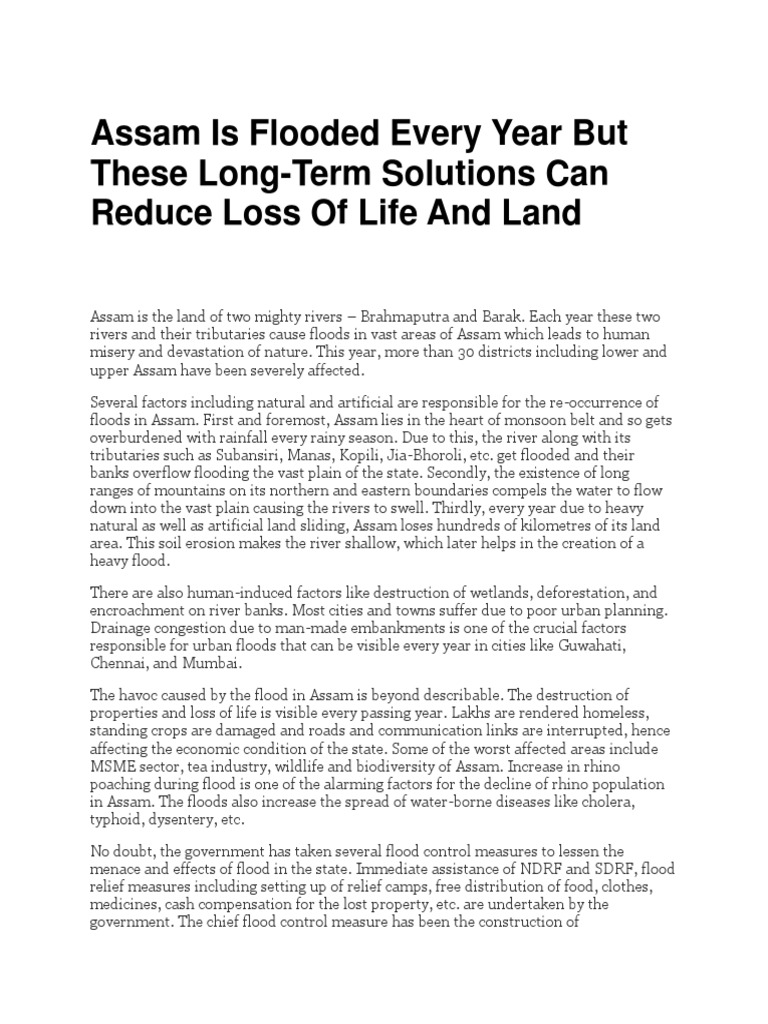 Assam Flood | PDF | Flood | Monsoon