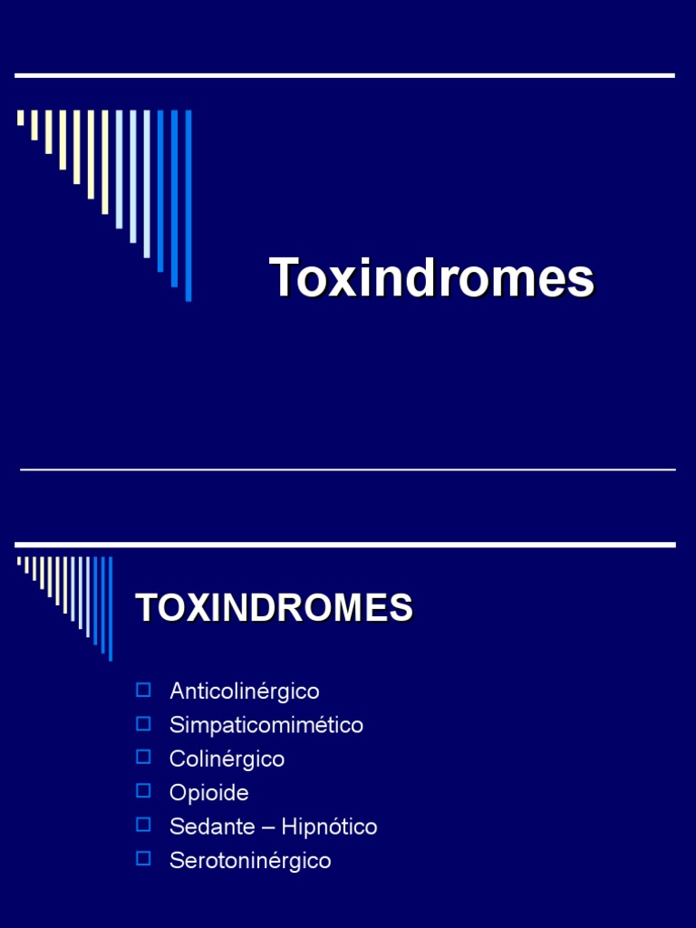 Clasificación de Toxindromes Médicos | PDF | Serotonina | Fentanilo