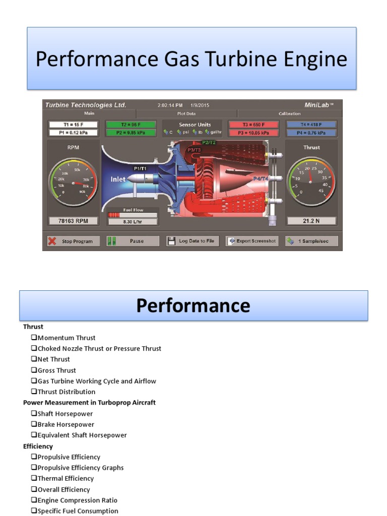Performance of Gas Turbine Engine | PDF | Jet Engine | Nozzle