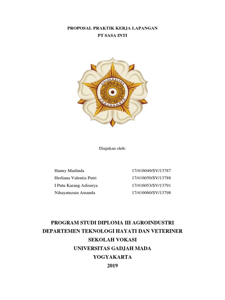 Proposal PKL PT Sasa Inti | PDF
