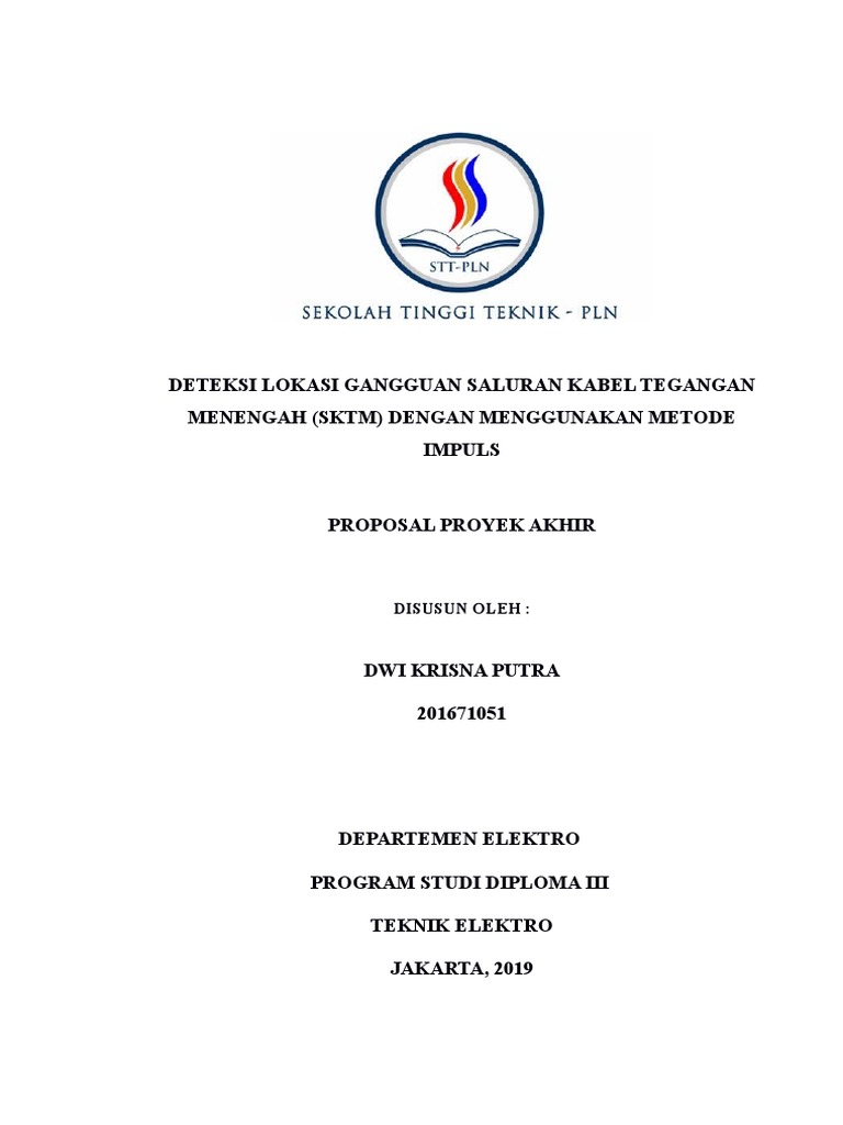 Deteksi Lokasi Gangguan Saluran Kabel Tegangan Menengah (SKTM) Dengan ...