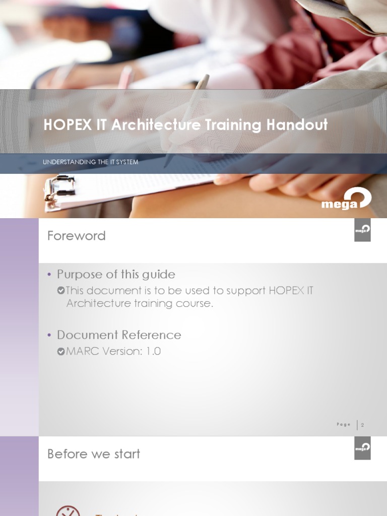 02-HOPEX IT Architecture - Training Handout PDF | PDF | Databases ...