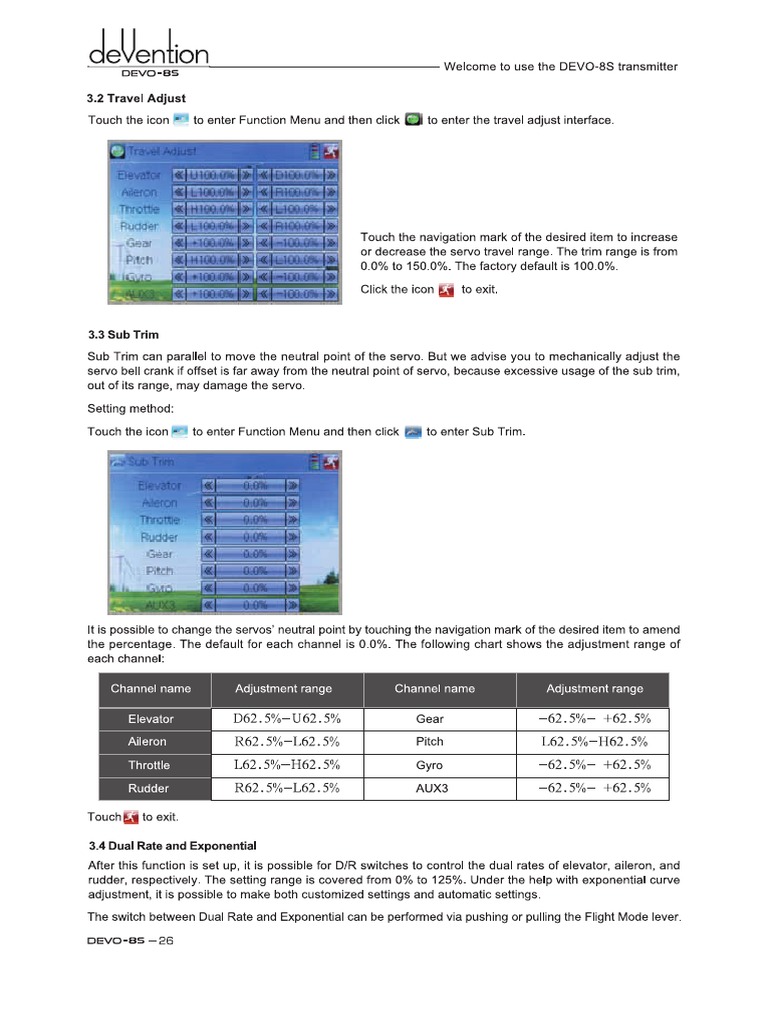 User Manual DEVO 8/S - Part 3 of 6 | PDF