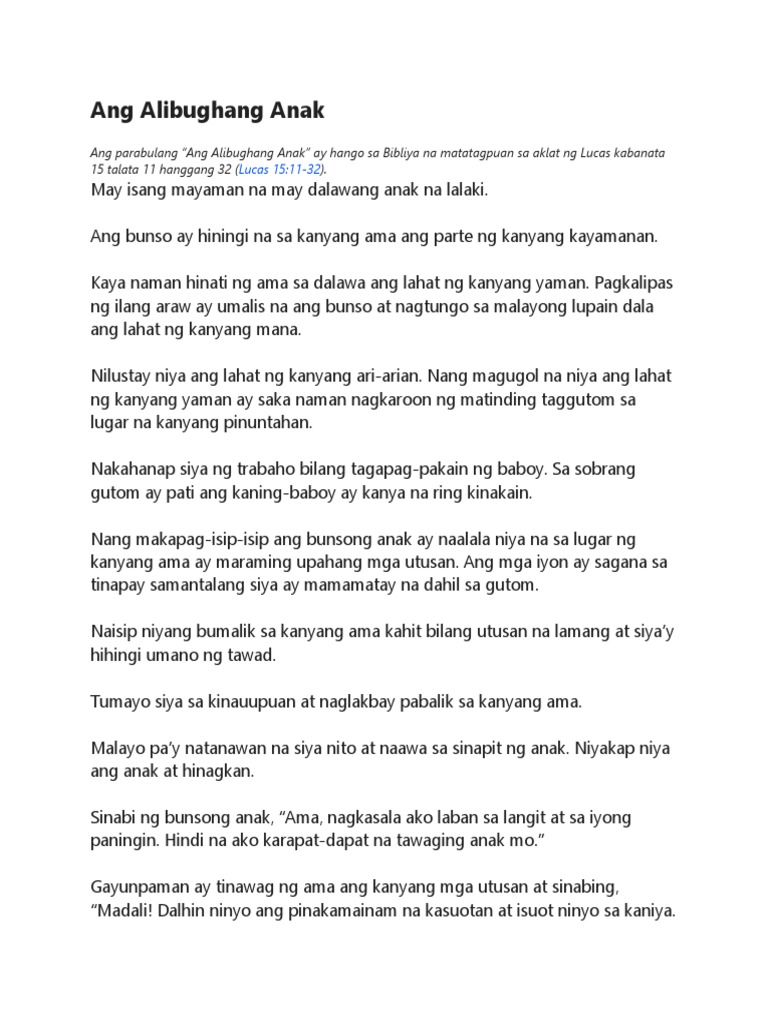 Ang Alibughang Anak | PDF