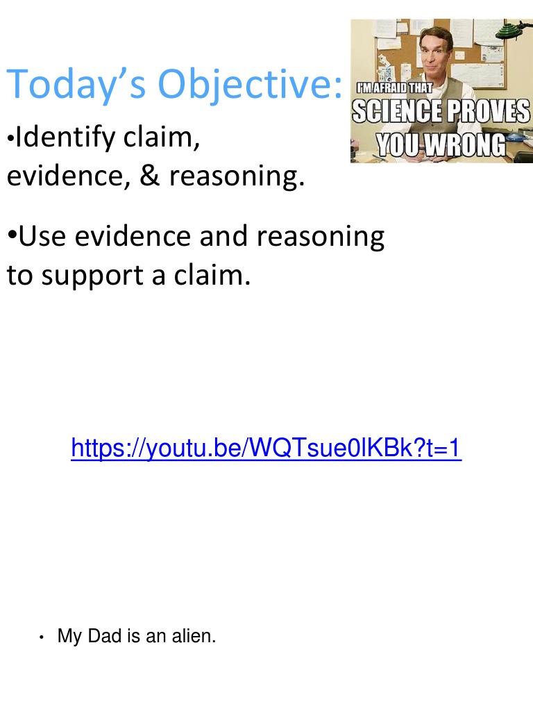 Claim, Evidence, Reasoning Guide | PDF | Observation | Reason