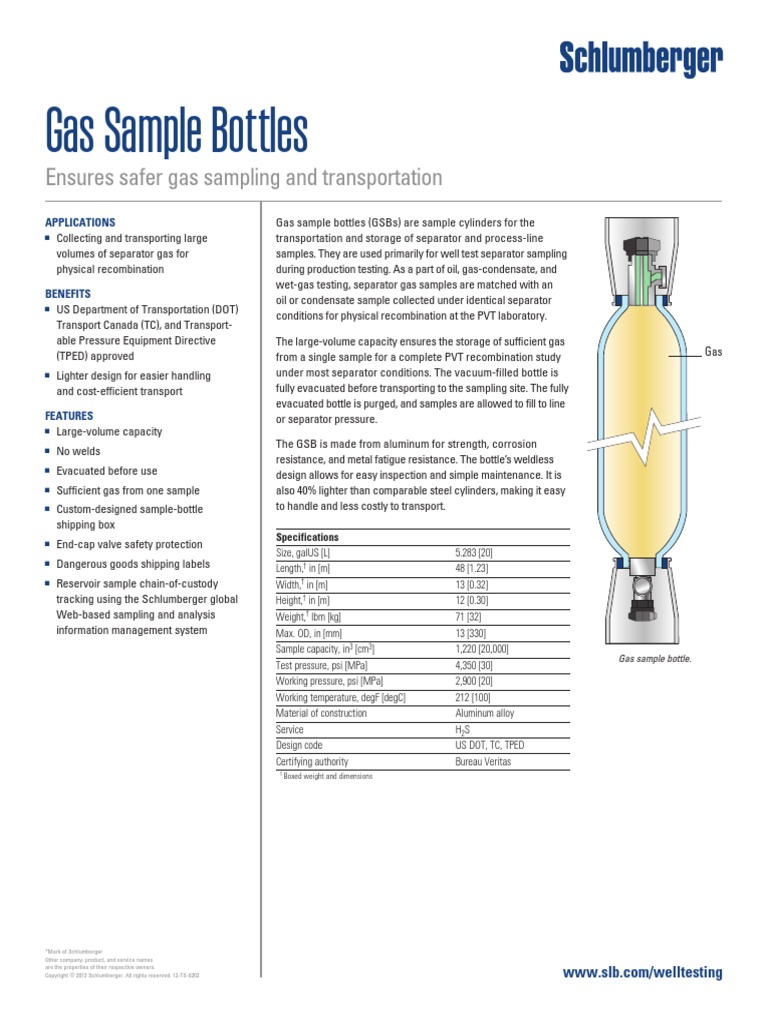 Gas Sample Bottles: Ensures Safer Gas Sampling and Transportation | PDF ...
