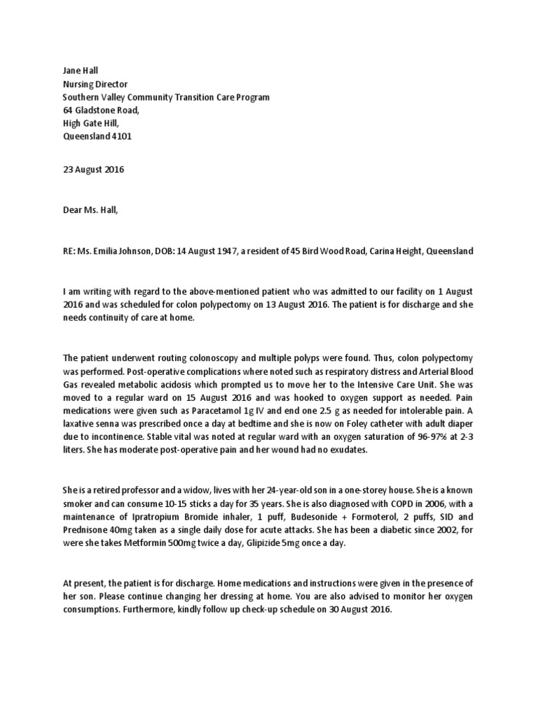 OET Writing Sample | PDF