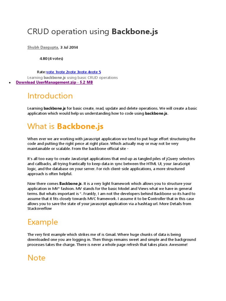 Backbone Js | PDF | Hyperlink | Java Script